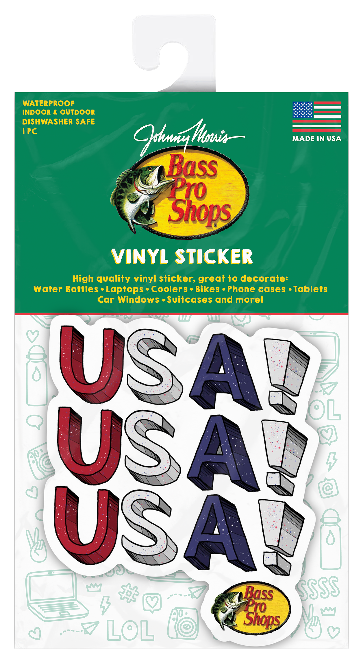Bass Pro Shops USA! USA! USA! Sticker | Bass Pro Shops
